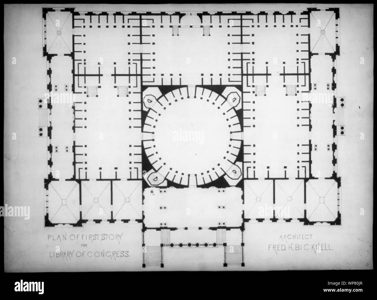 Library of Congress, Washington, D.C. Plan of first story Stock Photo ...