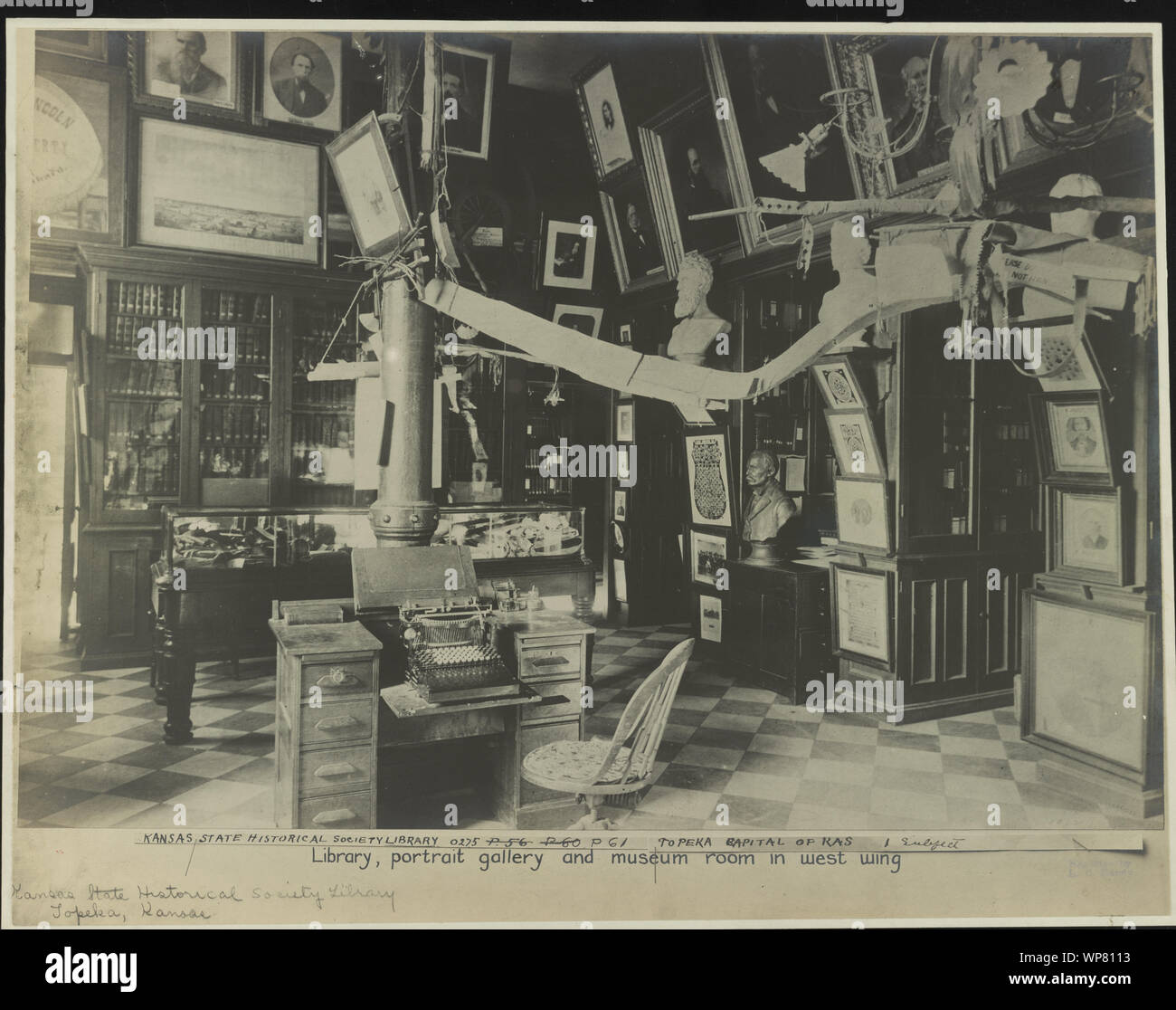 Library, portrait gallery and museum room in west wing Stock Photo - Alamy