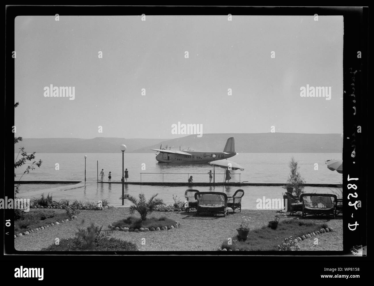 Lido, Flying boat Clio. Flying boat from the Lido Stock Photo - Alamy