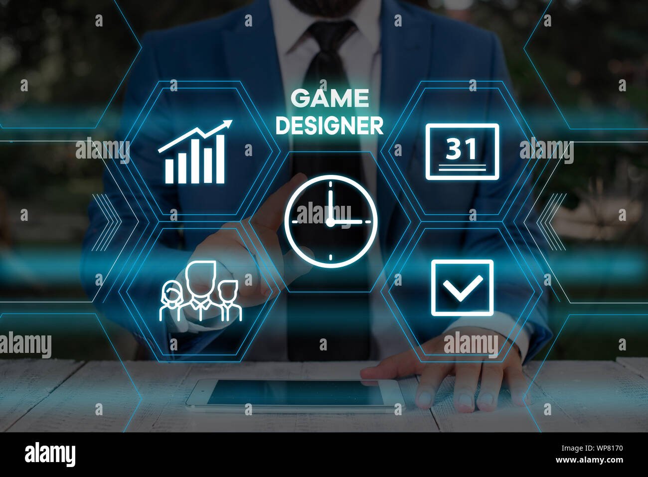 Handwriting text writing Game Designer. Conceptual photo Campaigner Pixel Scripting Programmers ...