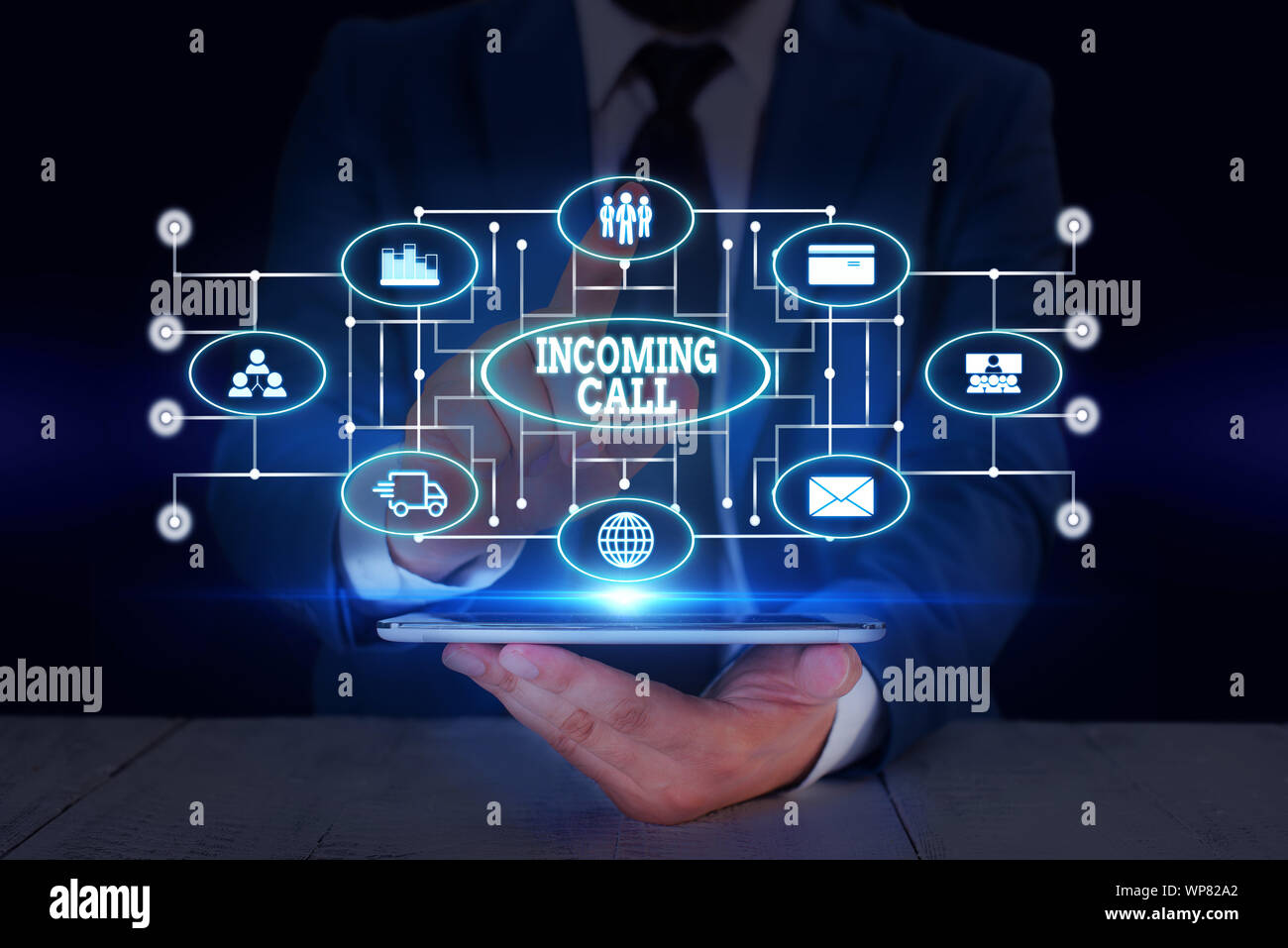 Text sign showing Incoming Call. Business photo text Inbound Received ...