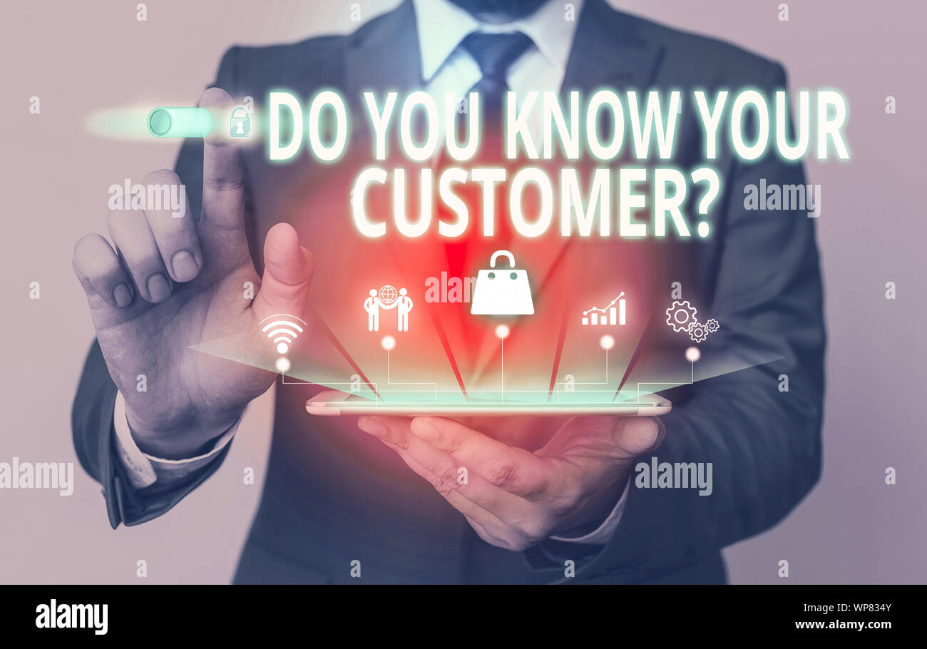 Writing note showing Do You Know Your Customer Question. Business ...