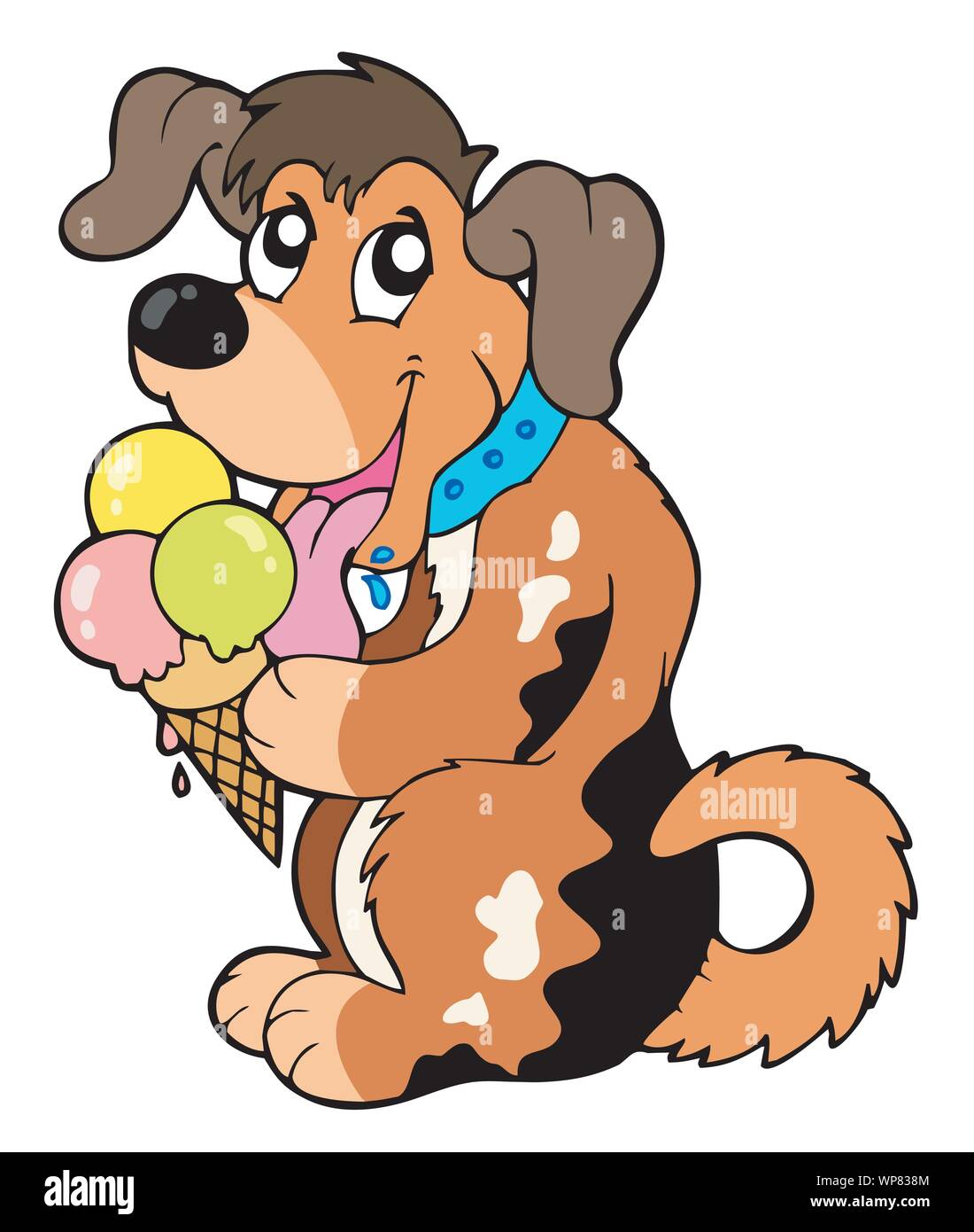 Eating with pets Stock Vector Images - Alamy