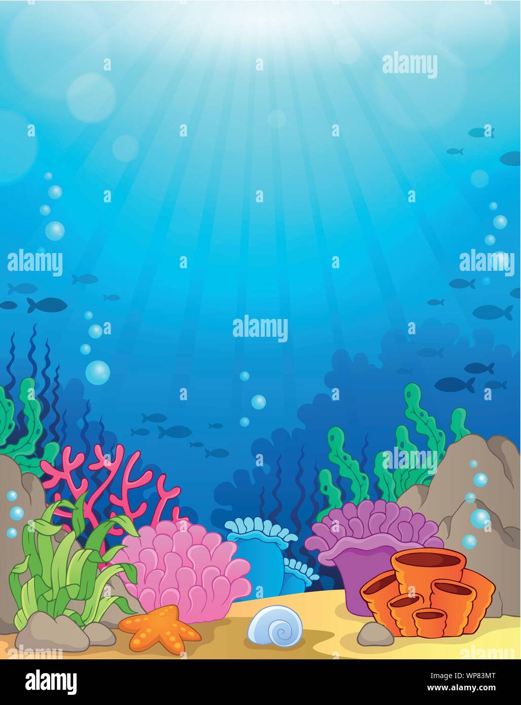Ocean underwater theme background 3 Stock Vector Image & Art - Alamy