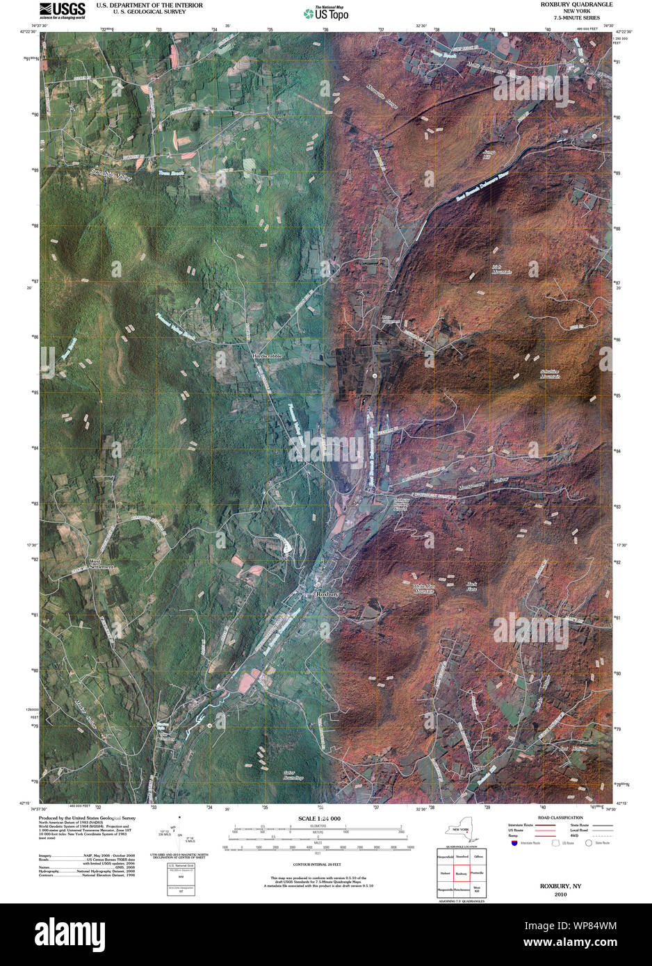 Map of roxbury Cut Out Stock Images & Pictures - Alamy