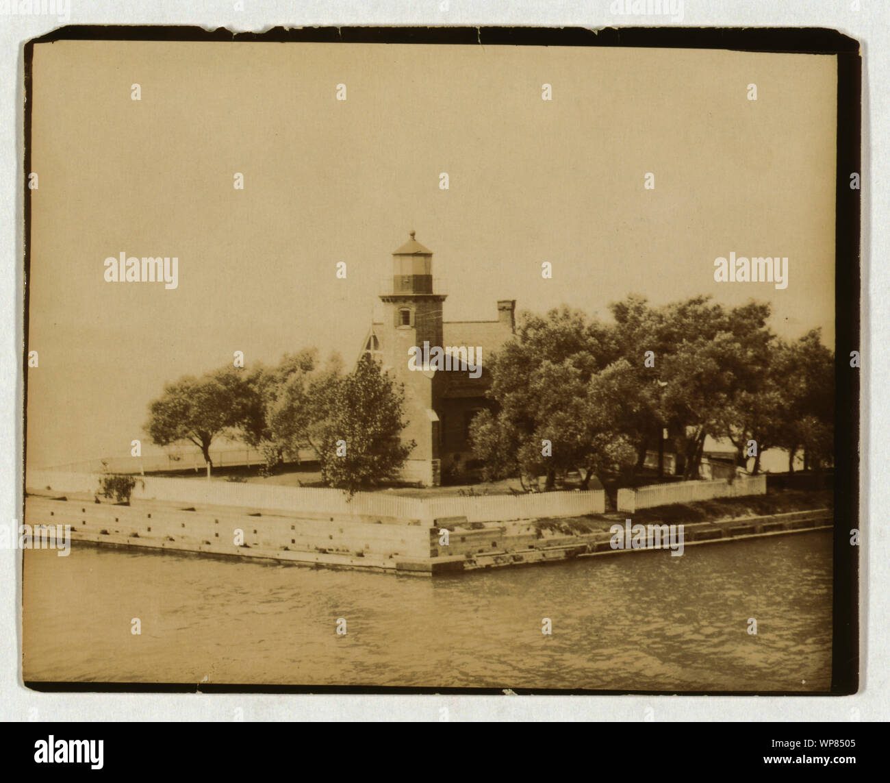 Lighthouse at end of ship canal, St. Clair Lake, [i.e., Sand Island ...