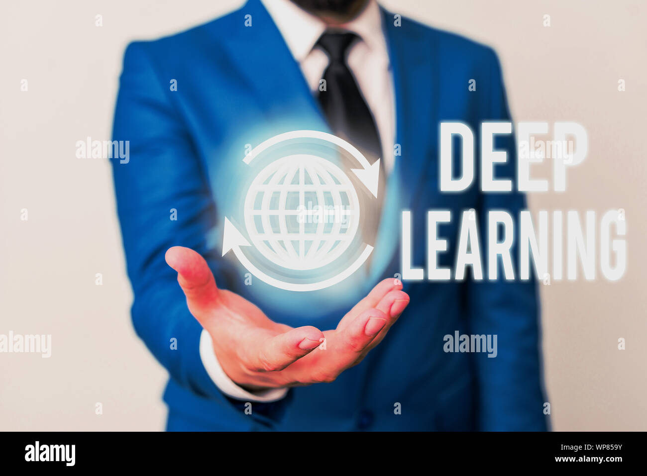 Word writing text Deep Learning. Business photo showcasing Hierarchical Abstractions Artificial ...