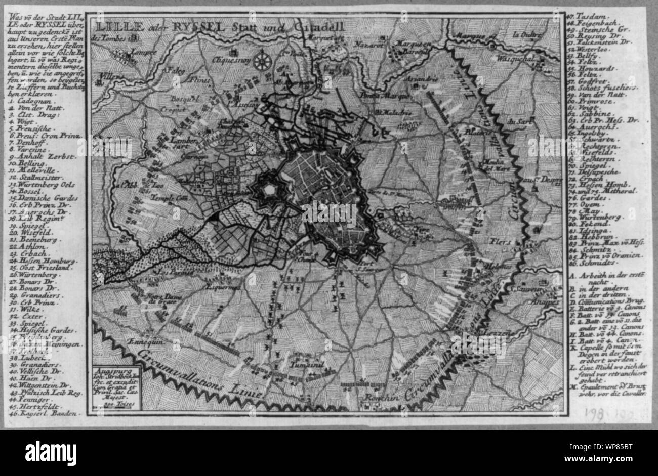 Lille oder Ryssel, Statt und Citadell / Io. Stridbeck Iun, fec. et ...