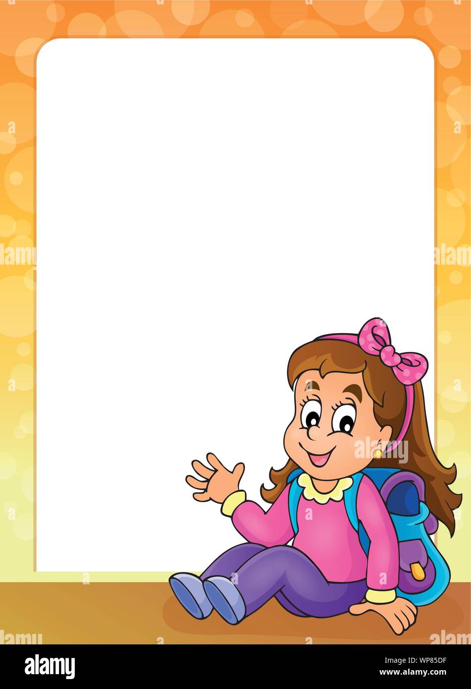 School Borders And Frames For Girls