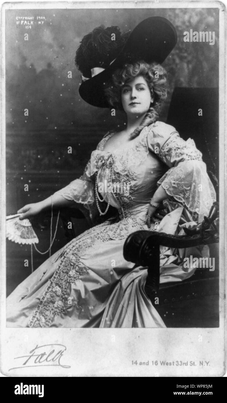 Lillian Russell, three-quarter length portrait, facing left Stock Photo ...