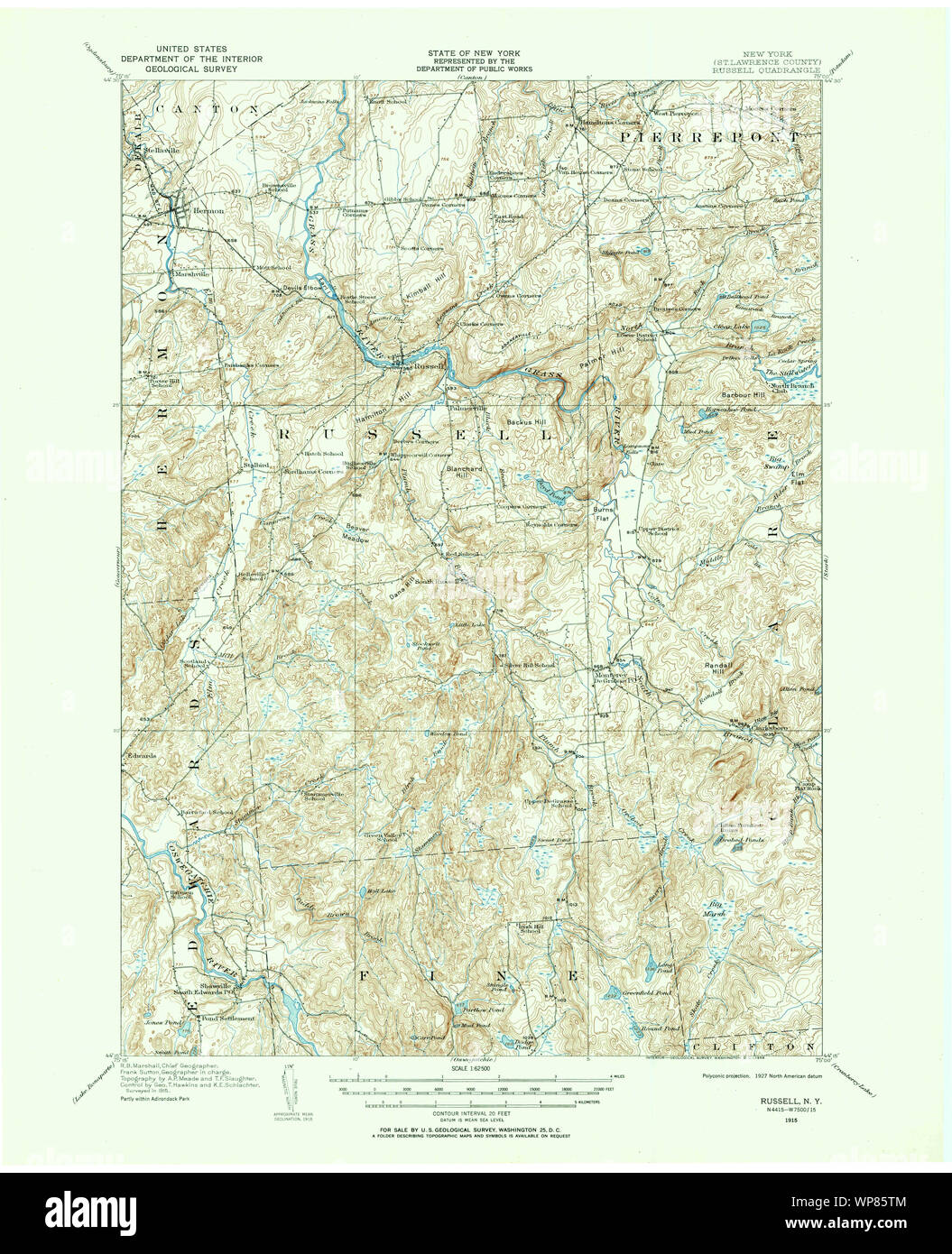 New York NY Russell 129262 1915 62500 Restoration Stock Photo - Alamy
