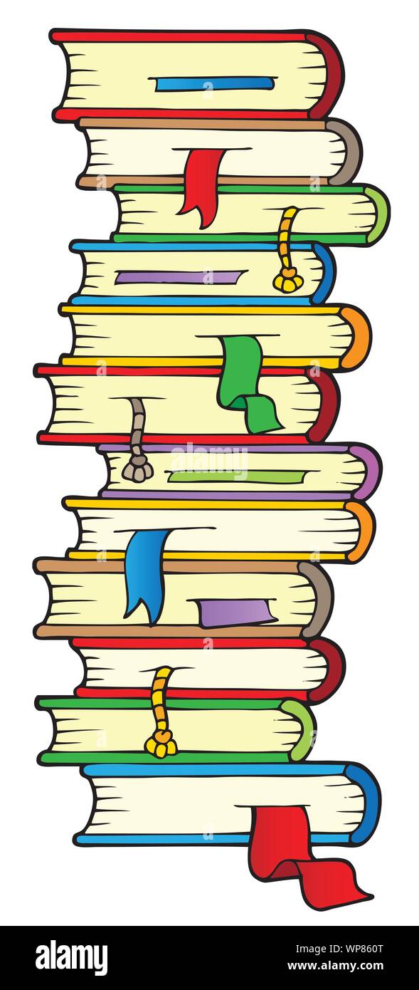 Big column of books Stock Vector Image & Art - Alamy