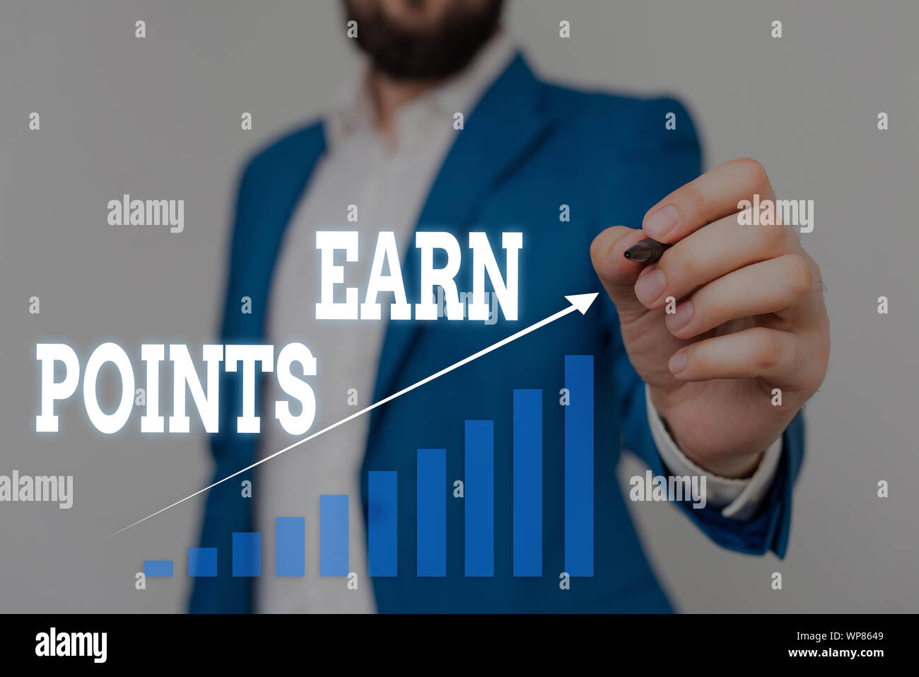 Text sign showing Earn Points. Business photo showcasing getting praise ...