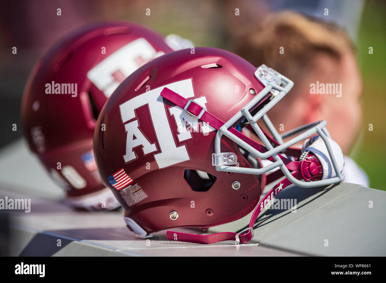 A Texas A&M Aggies helmet during the NCAA college football game between ...