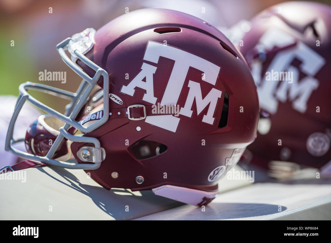 A Texas A&M Aggies helmet during the NCAA college football game between ...