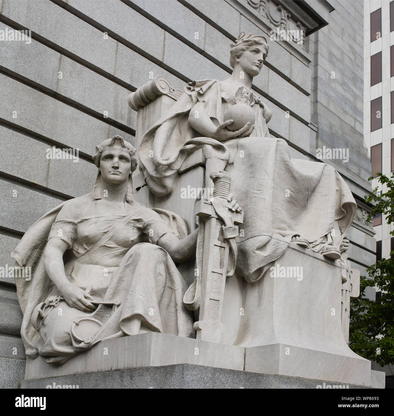 Limestone sculpture Nation as Sovereign Power, by John Massey Rhind at ...