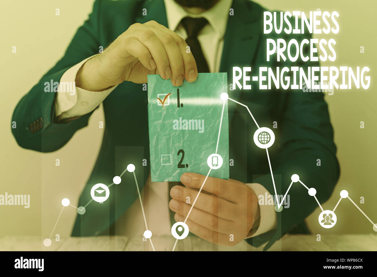 Conceptual hand writing showing Business Process Re Engineering ...