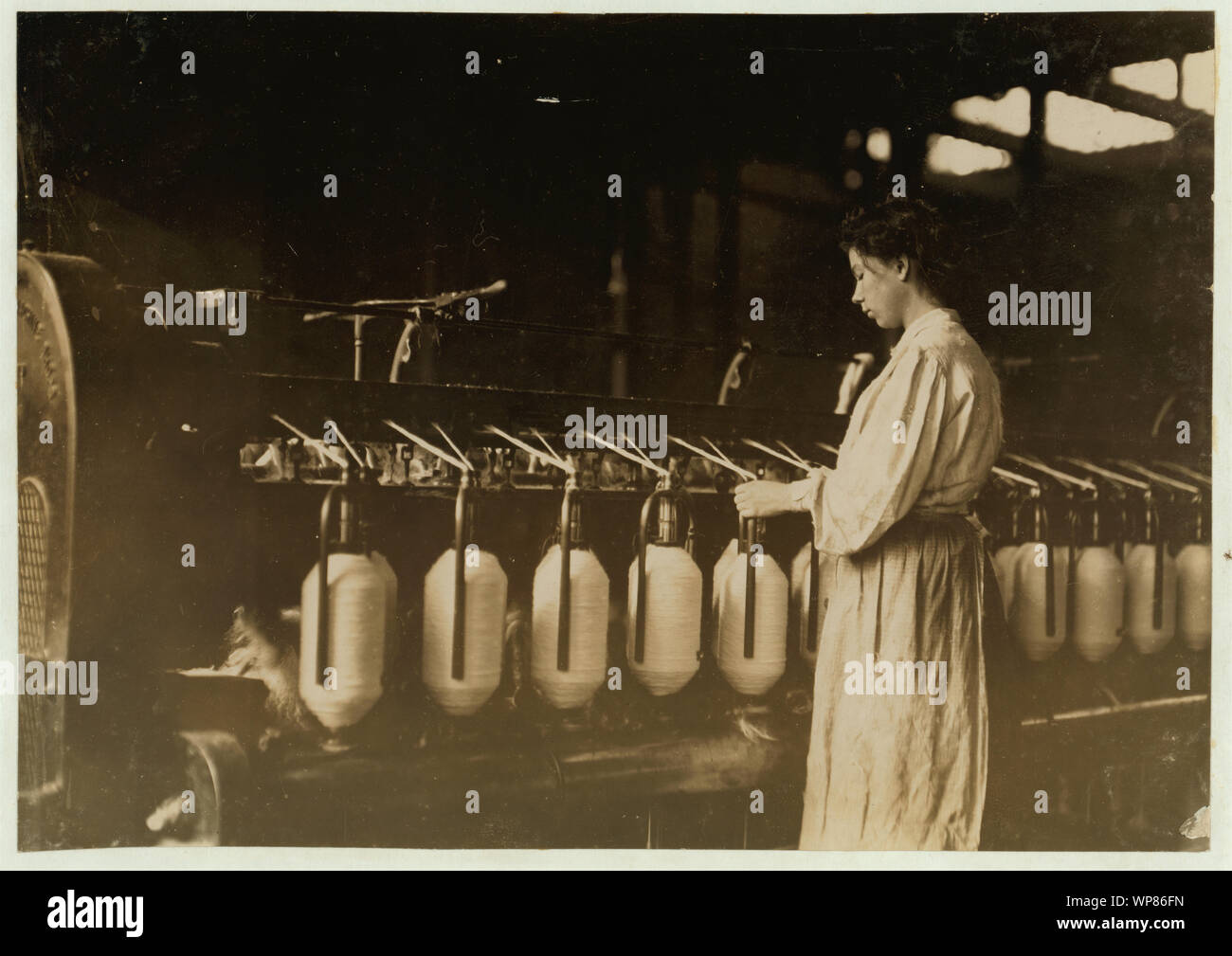 Lincoln Cotton Mills, Evansville, Ind. Girl at Spinning Machine, the ...