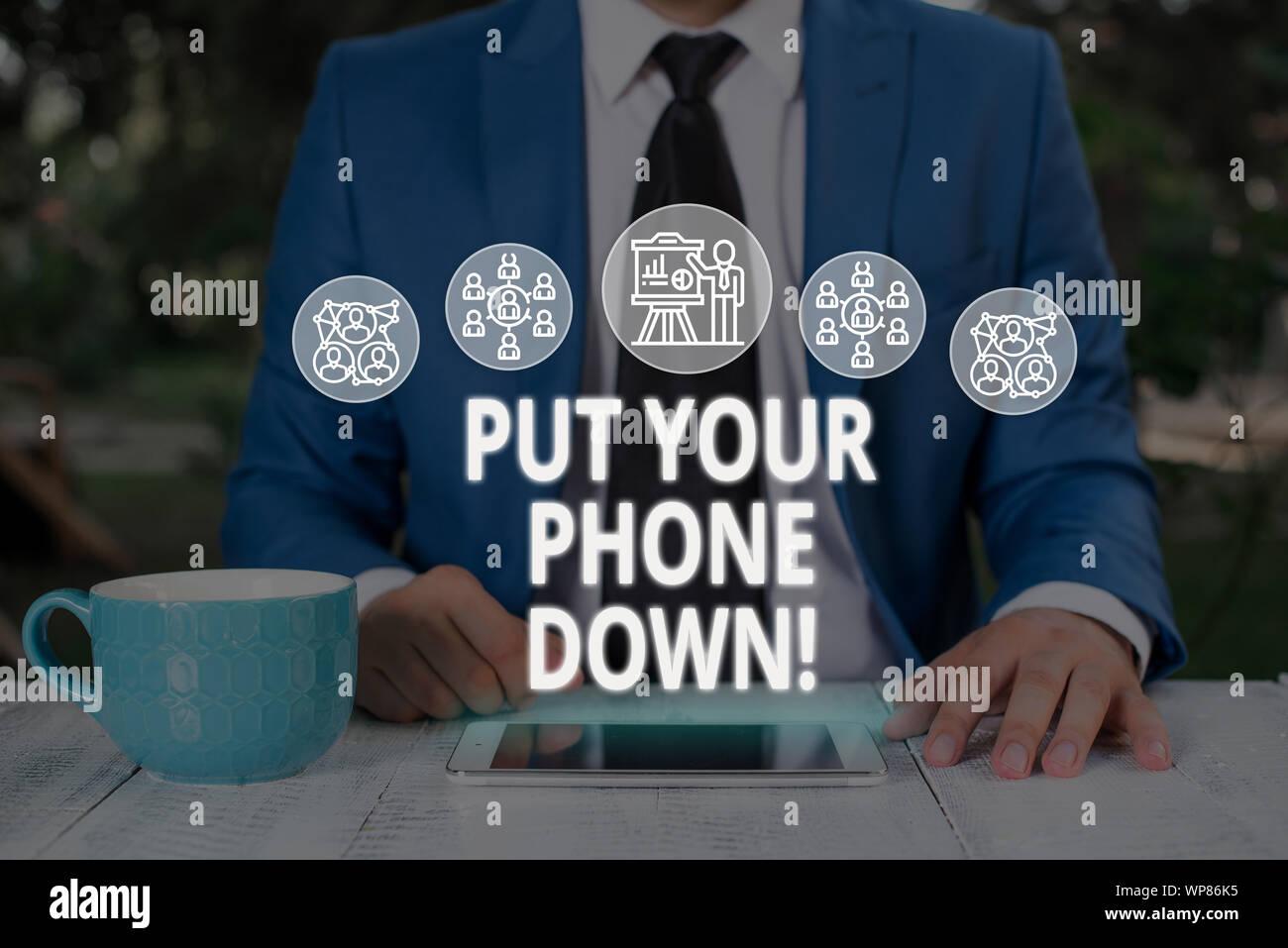 Text sign showing Put Your Phone Down. Business photo text end ...