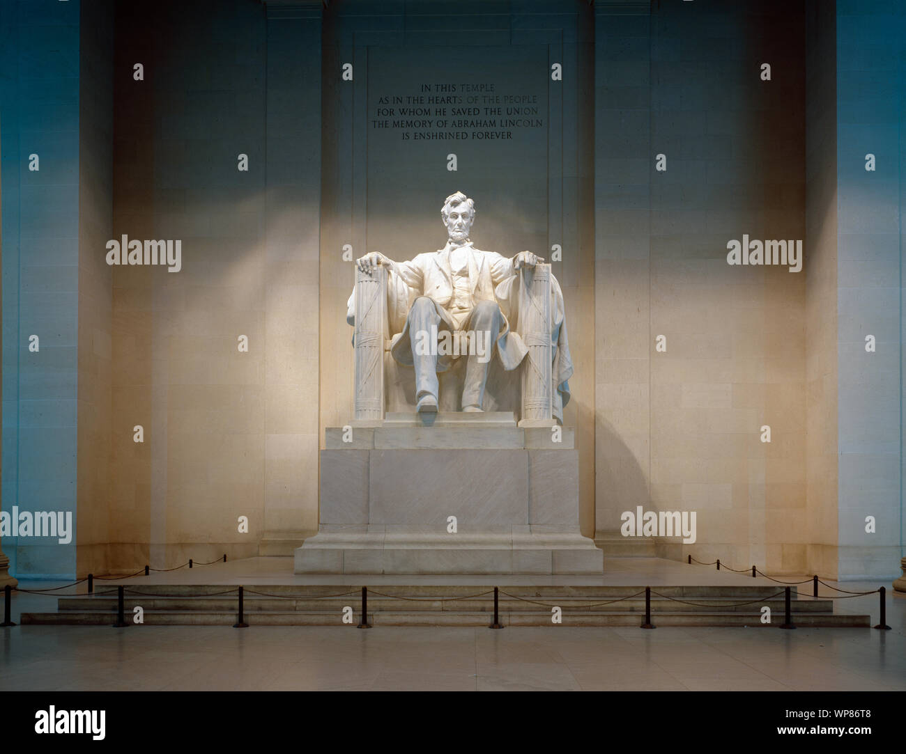 Lincoln Memorial statue by Daniel Chester French, Washington, D.C Stock ...