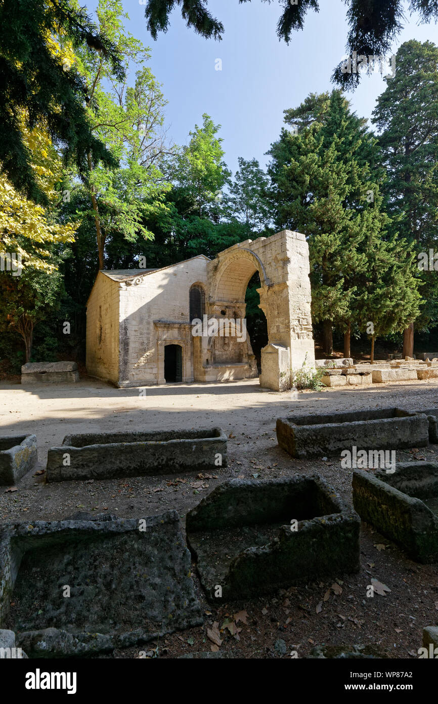 The Alyscamps, a large Roman necropolis in Arles. Credit: MLBARIONA ...