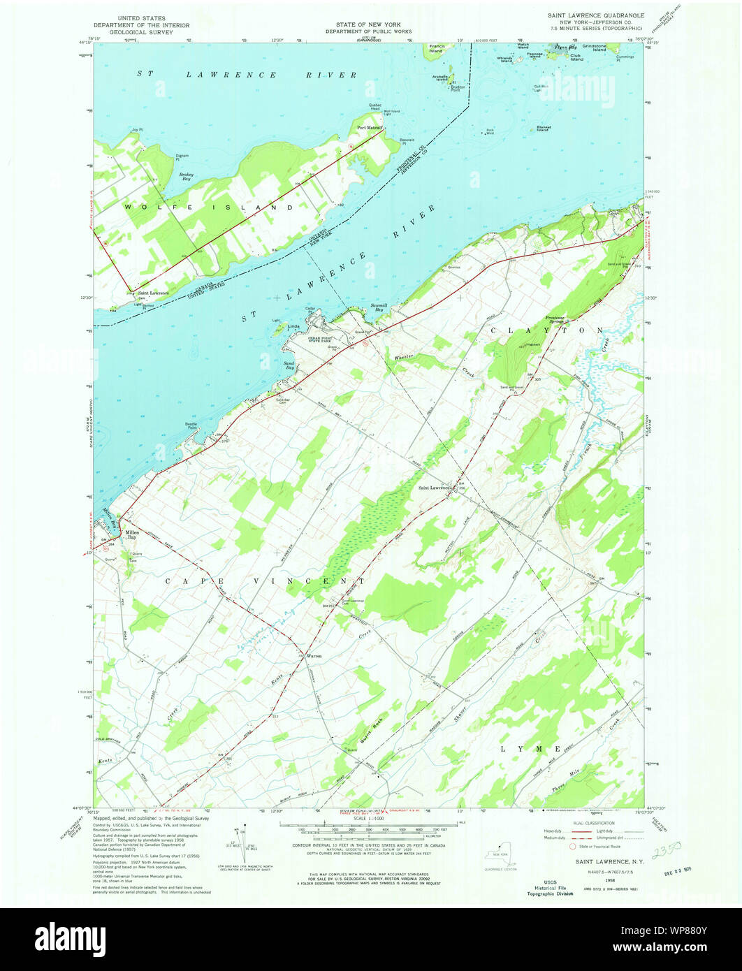 Saint lawrence map Cut Out Stock Images & Pictures - Alamy