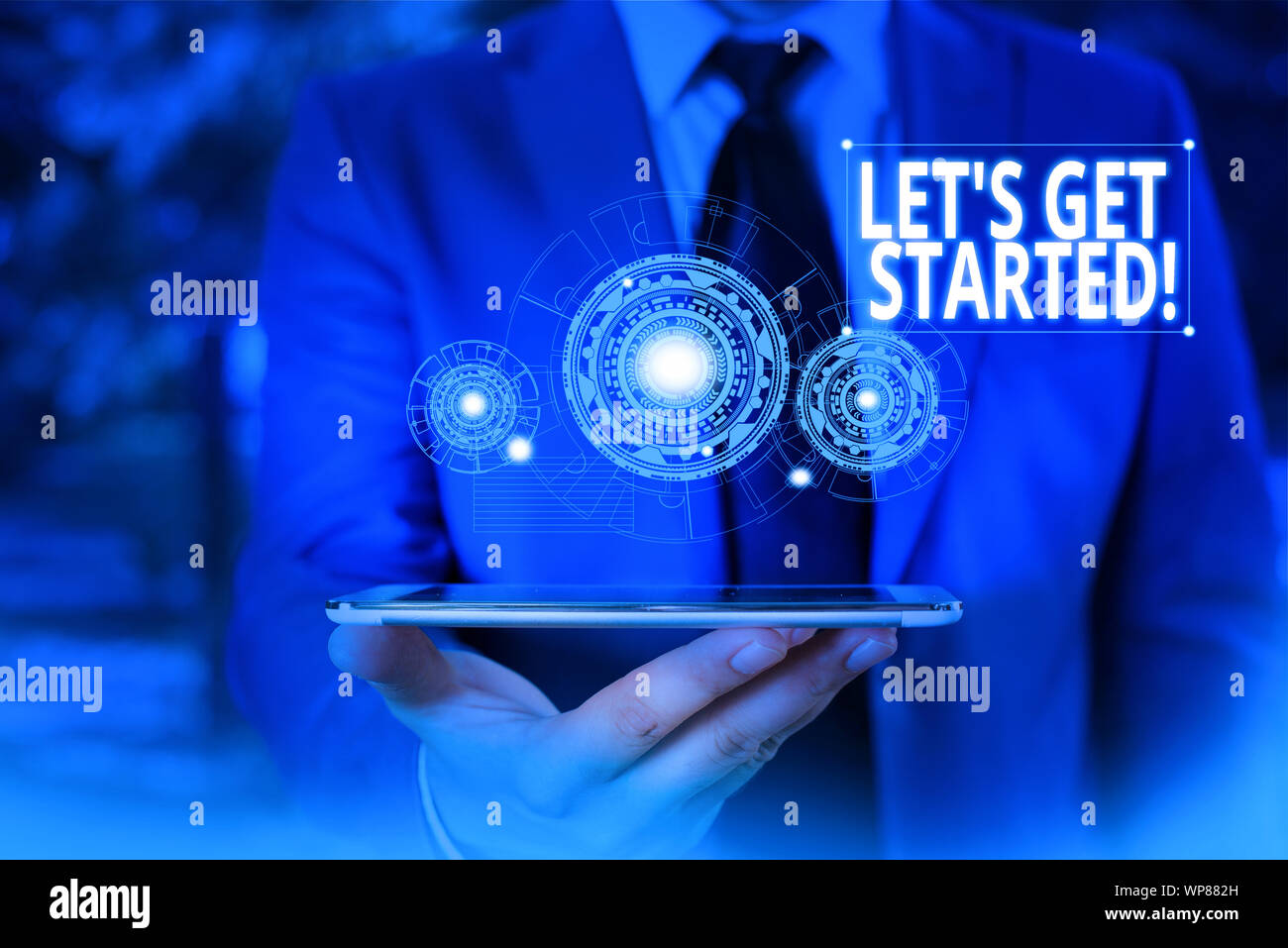 Conceptual hand writing showing Let S Get Started. Concept meaning ...