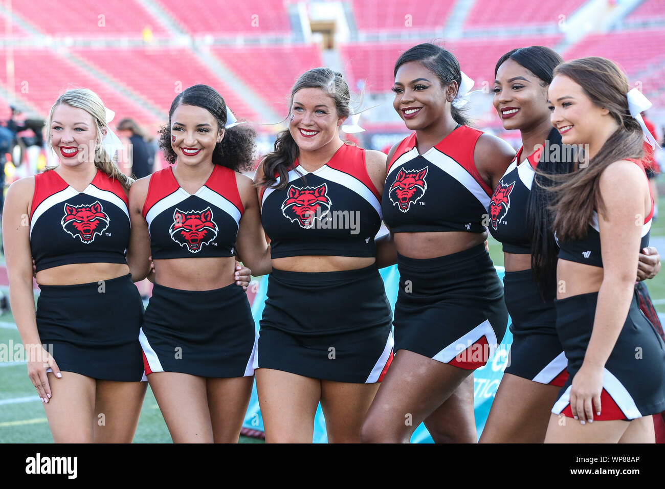 Las Vegas, NV, USA. 7th Sep, 2019. Members of the Arkansas State Red ...