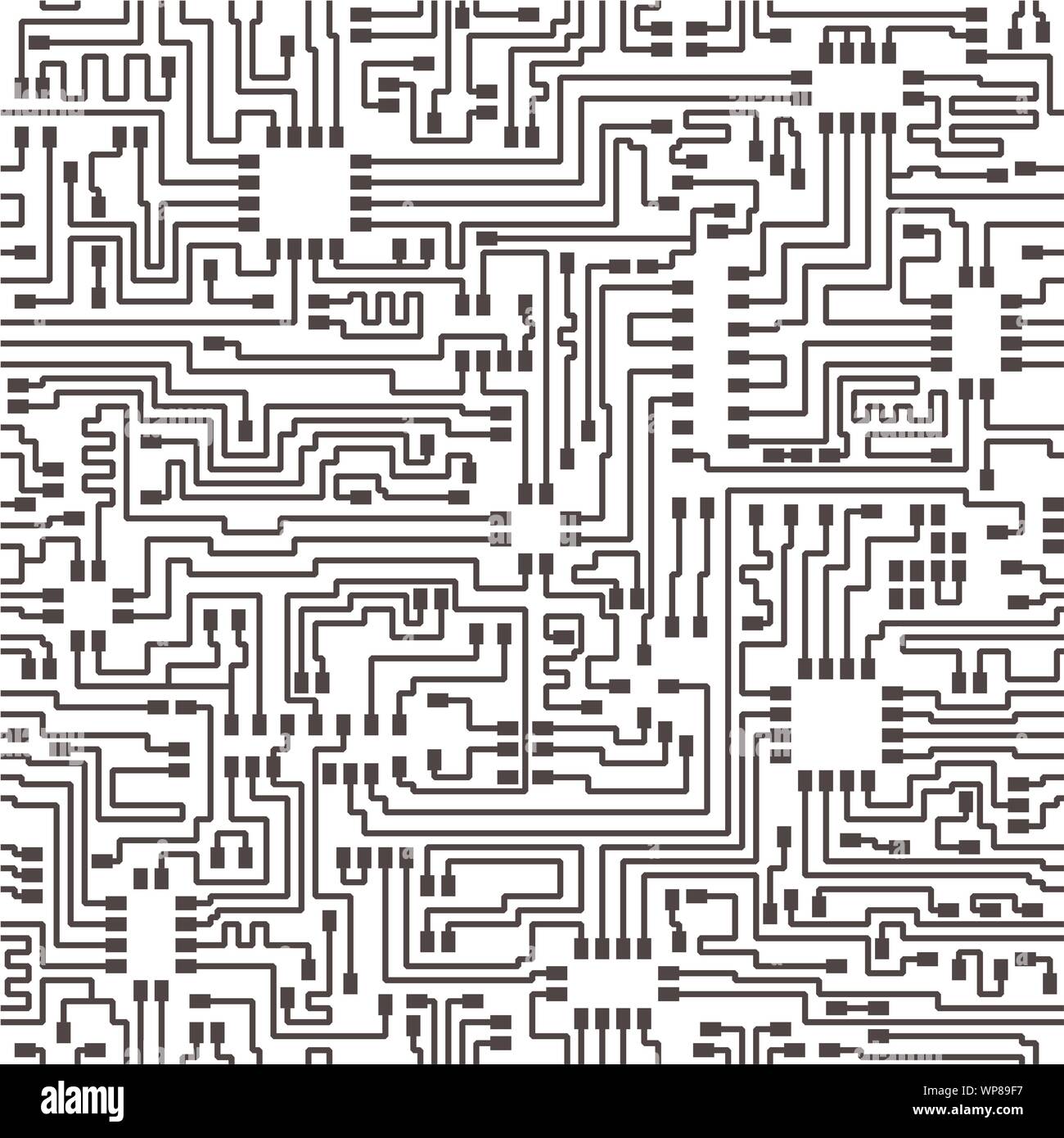 Seamless pattern circuit board black hi-res stock photography and ...