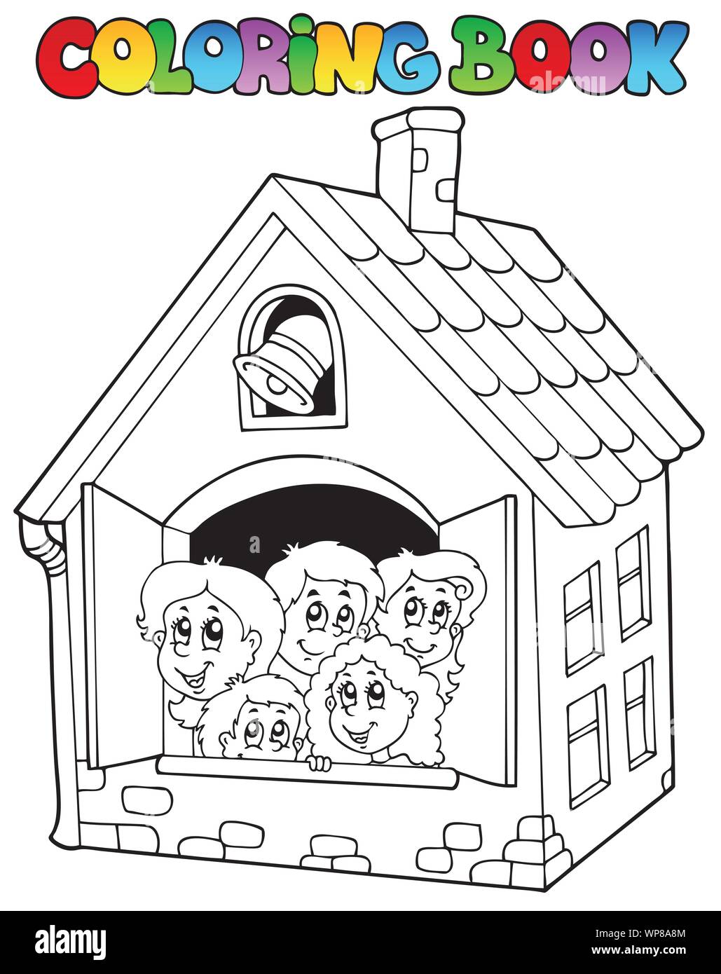 Coloring book school cartoons 4 Stock Vector Image & Art - Alamy