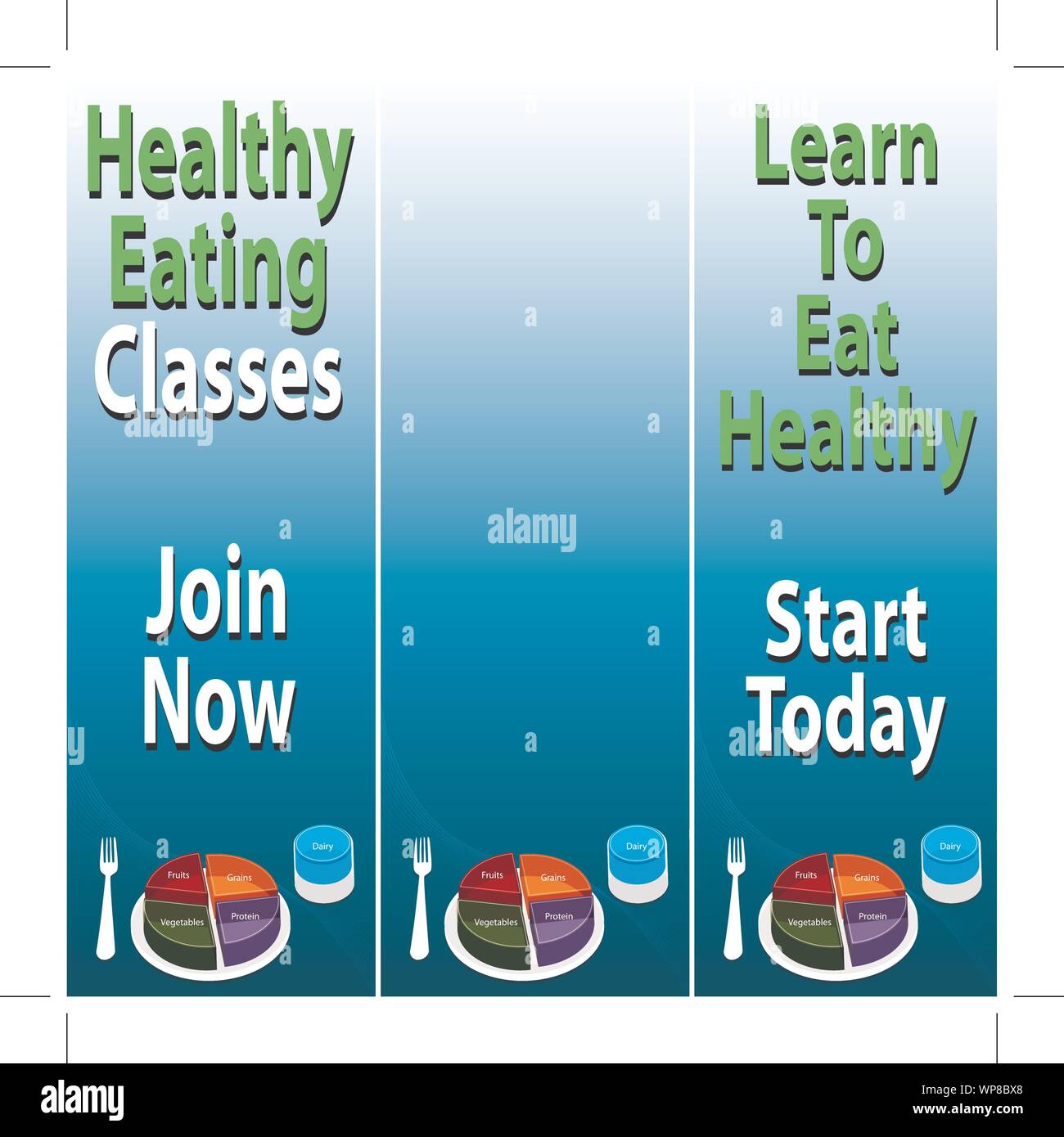Healthy Eating Banners Stock Vector Image & Art - Alamy