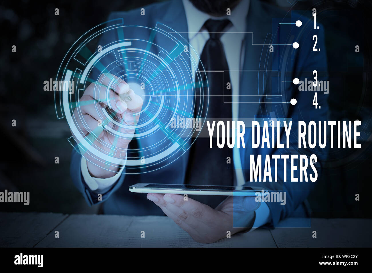 Writing note showing Your Daily Routine Matters. Business concept for ...