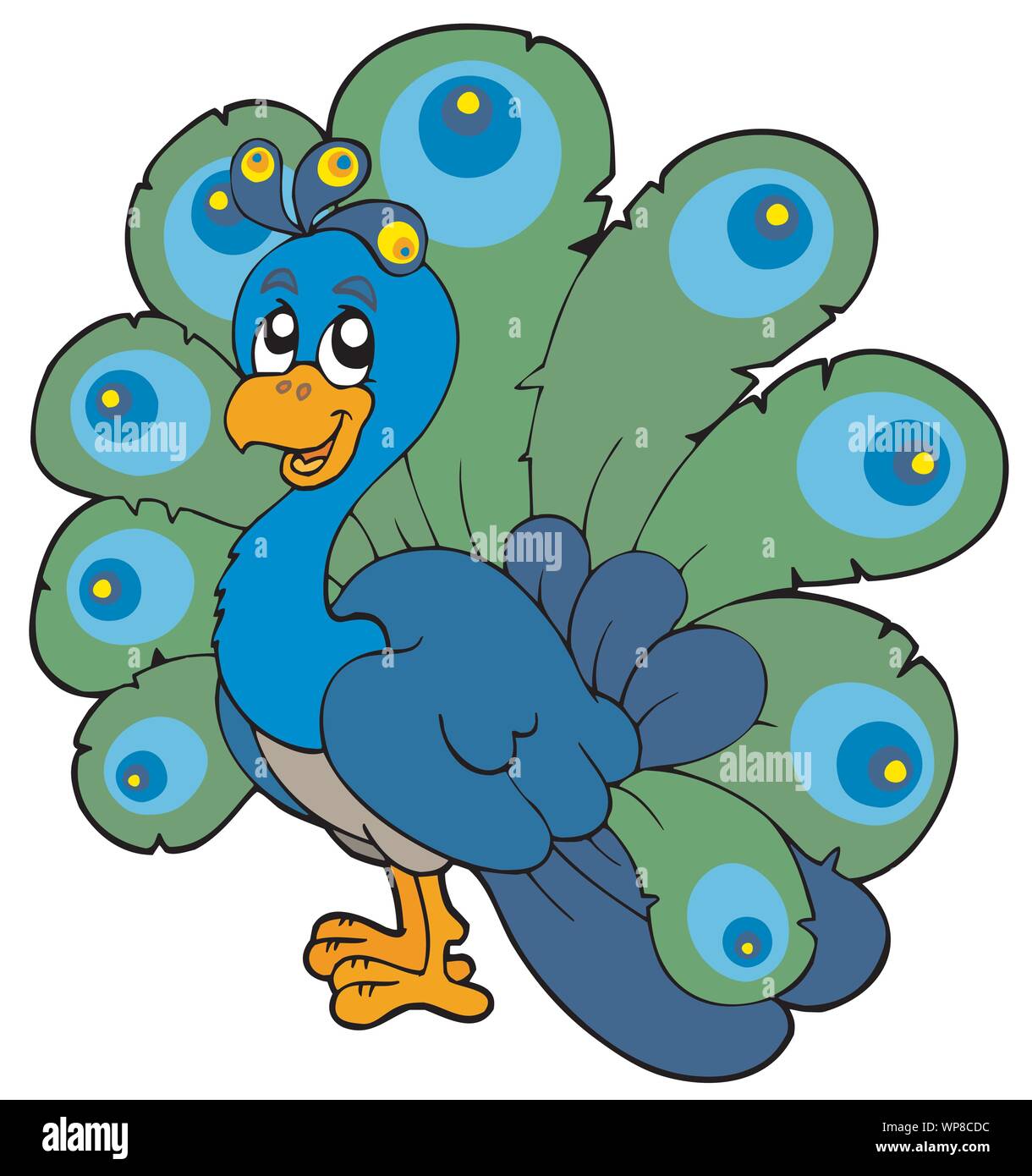 Cartoon peacock hi-res stock photography and images - Alamy