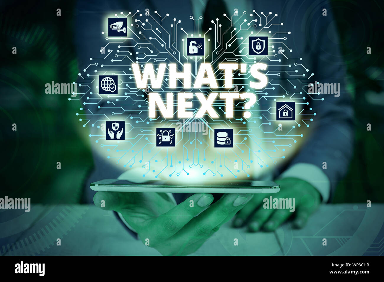 Writing note showing What S Next Question. Business concept for asking ...