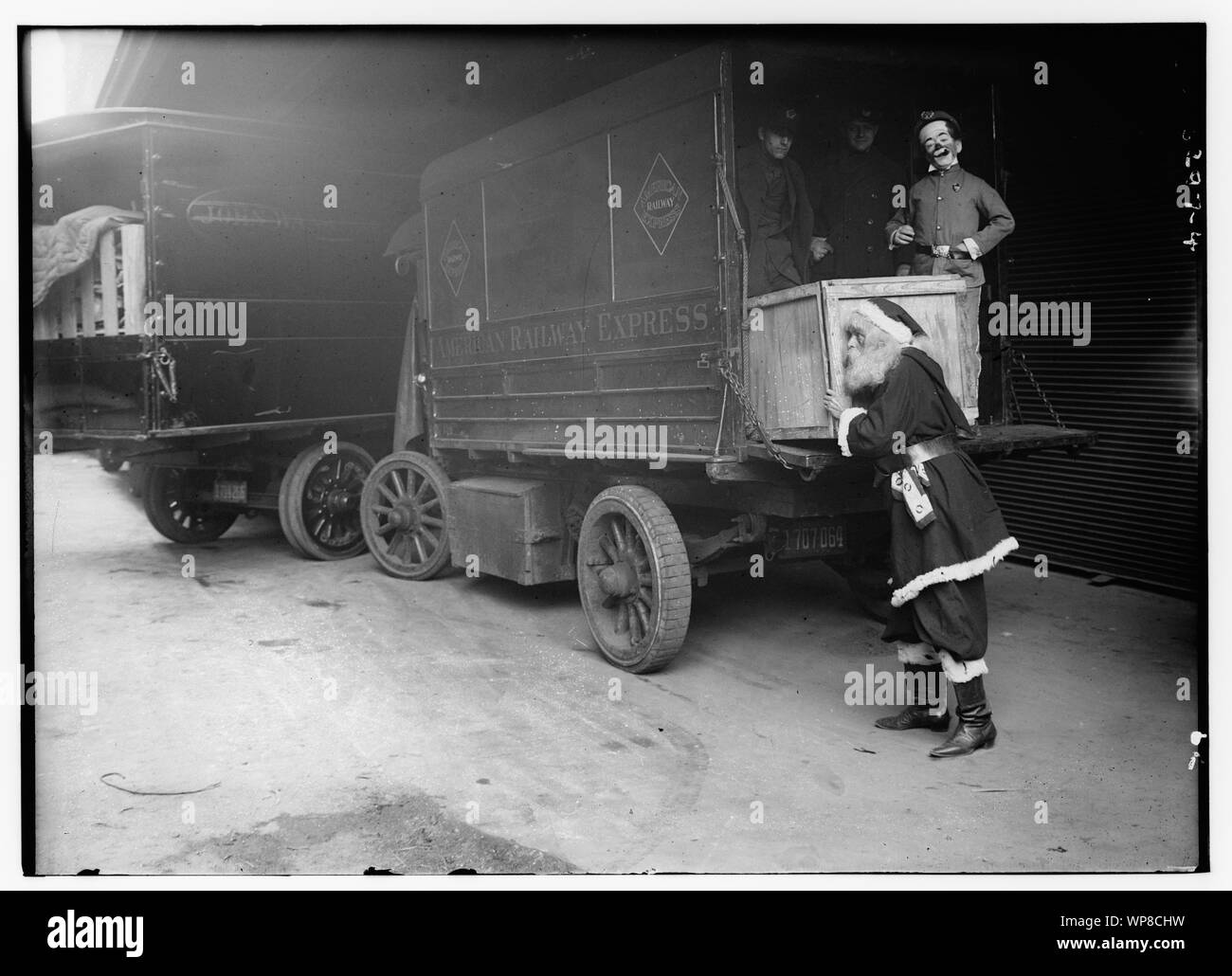 Loading railway express car Stock Photo - Alamy