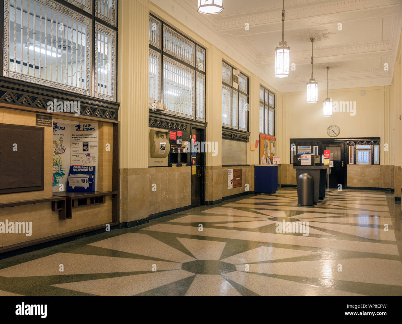 Lobby. Art Deco style Federal Building & U.S. Courthouse, Monroe ...