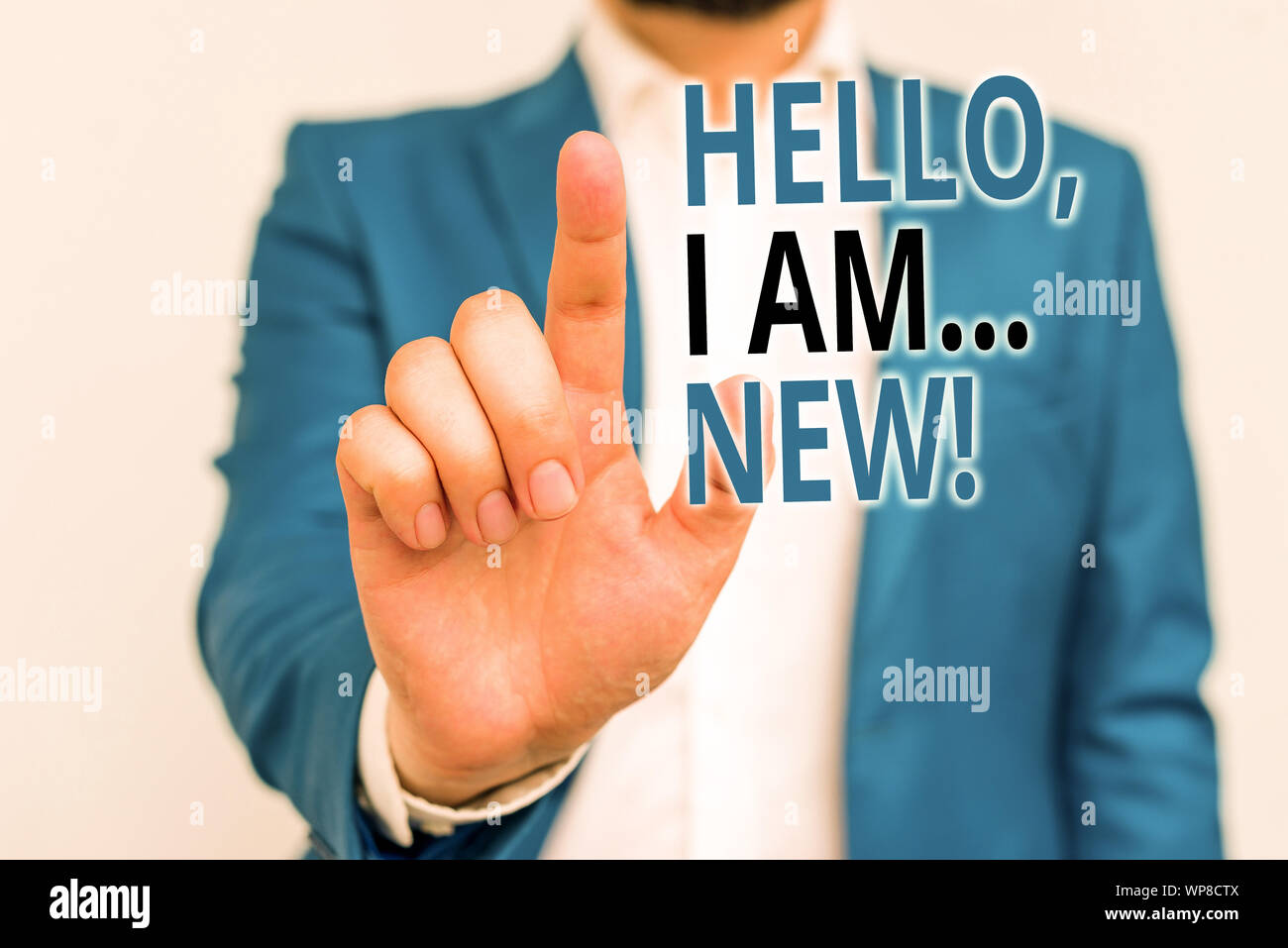 Word writing text Hello I Am New. Business photo showcasing used ...