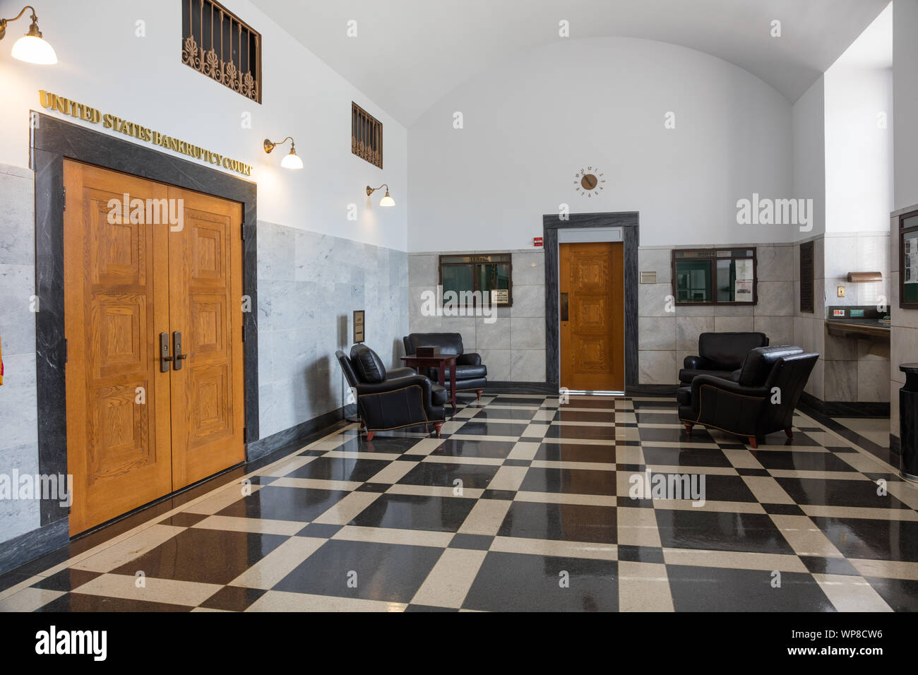 Lobby. U.S. Post Office and Federal Building, Statesville, North ...