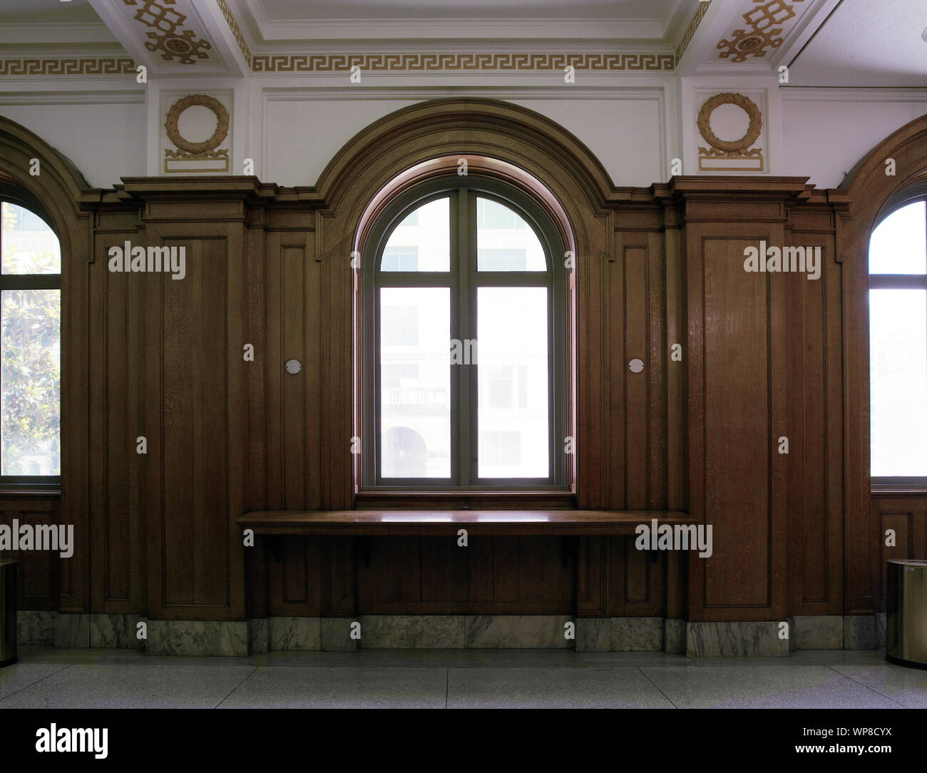 Lobby arched windows, U.S. Custom House, Houston, Texas Stock Photo - Alamy