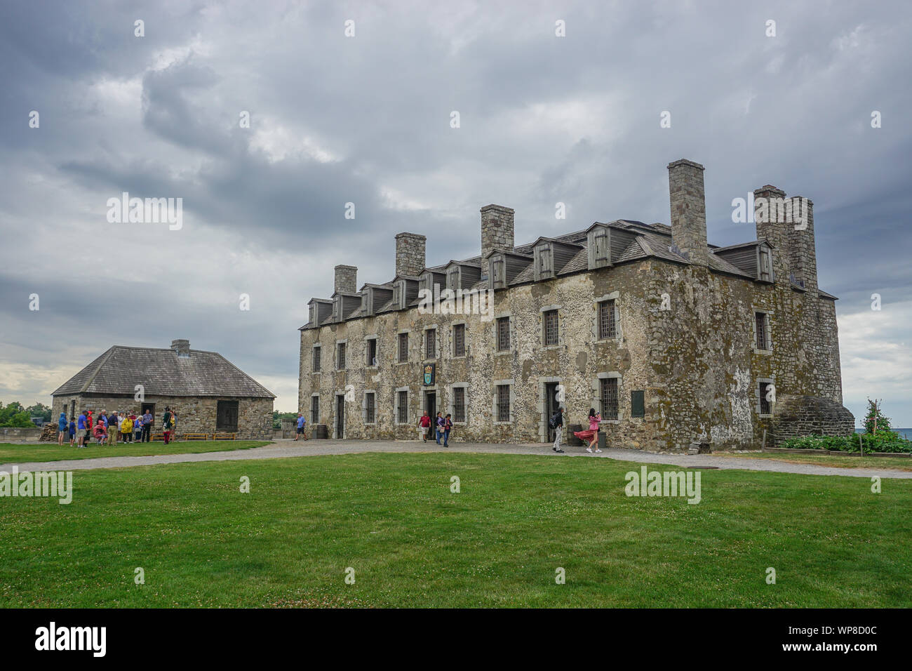 Porter, New York, USA: Visitors at the 18th-century "French Castle" on ...