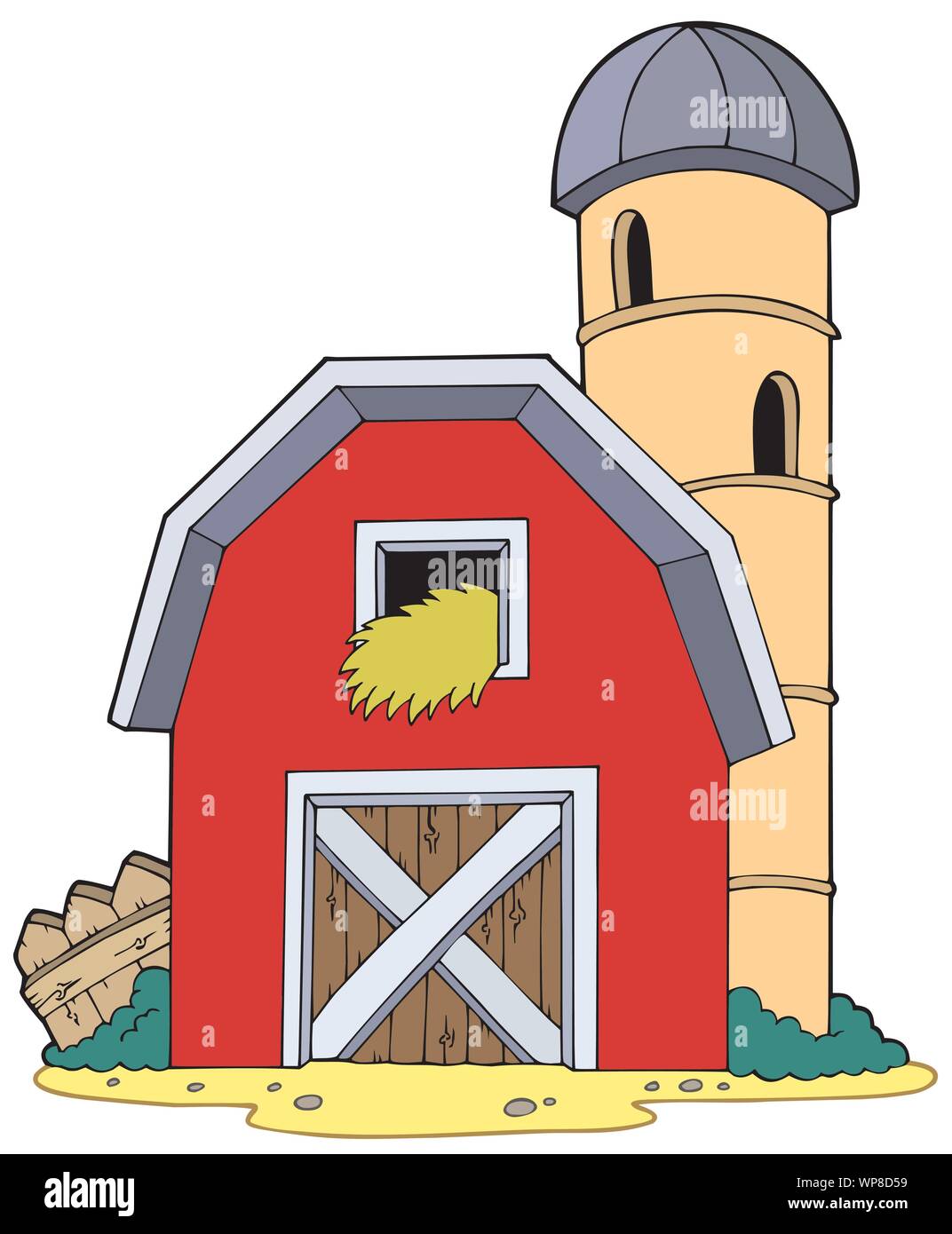 Barn with granary Stock Vector Image & Art - Alamy