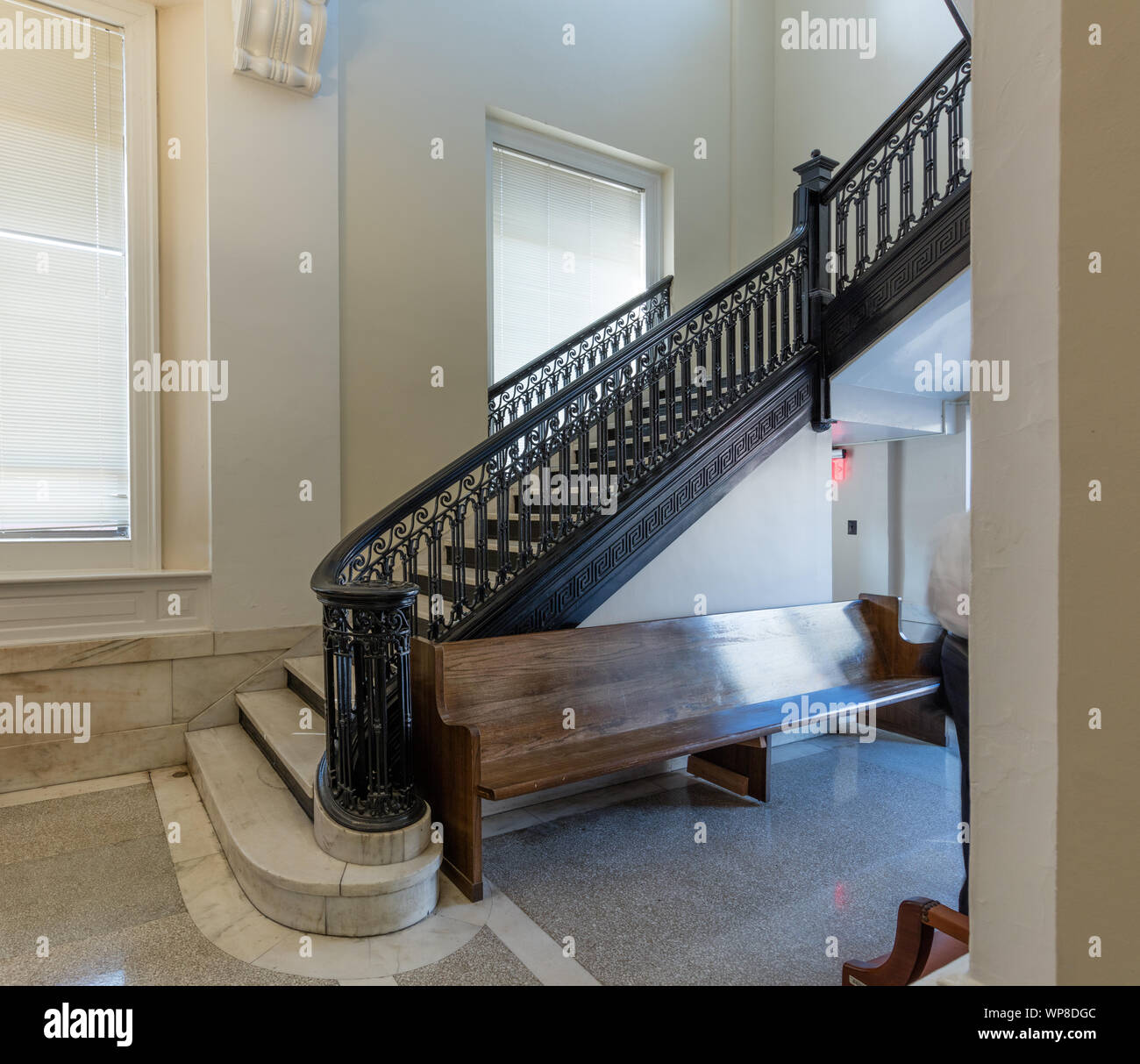 Lobby staircase. Federal Building and U.S. Courthouse, Dothan, Alabama ...