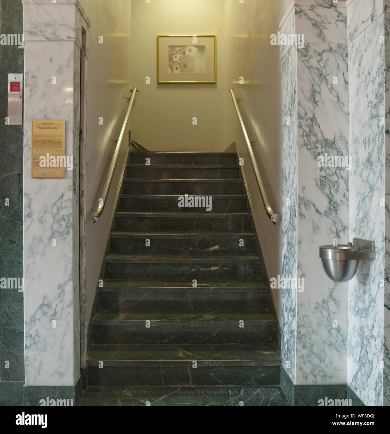Lobby stair detail of Federal Building and U.S. Courthouse, Binghamton ...