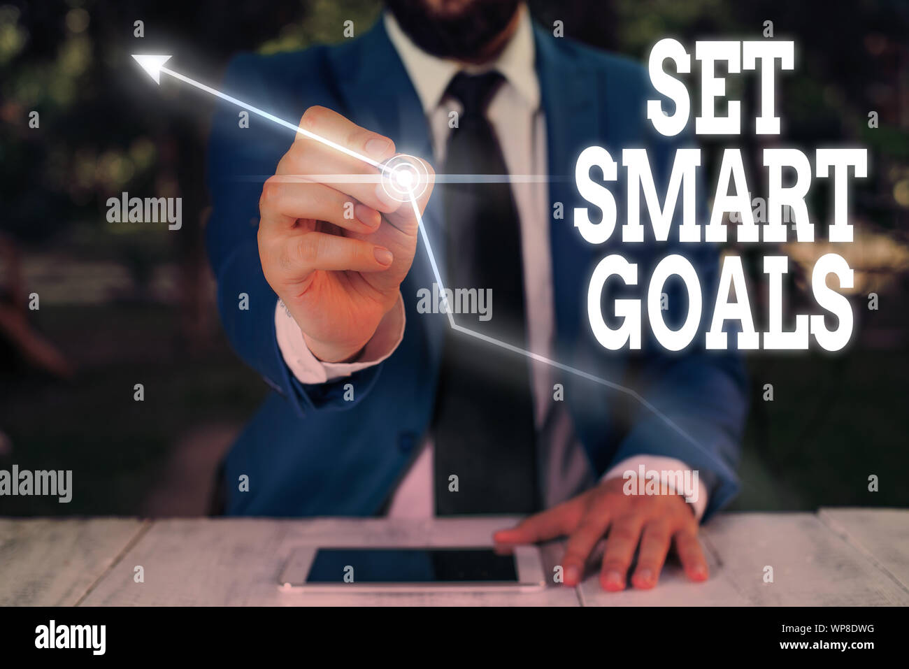 Text sign showing Set Smart Goals. Business photo showcasing giving ...