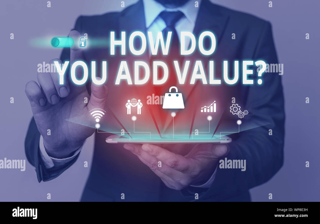 Writing note showing How Do You Add Value Question. Business concept ...