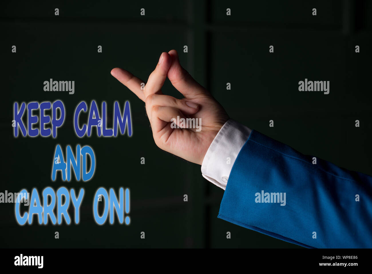 Text sign showing Keep Calm And Carry On. Business photo text slogan ...