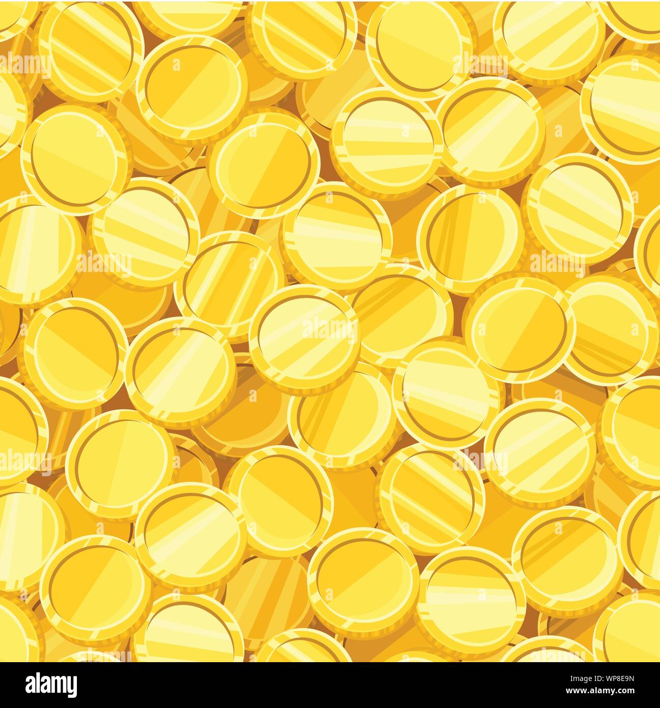 Vector seamless background with golden coins Stock Vector Image & Art ...
