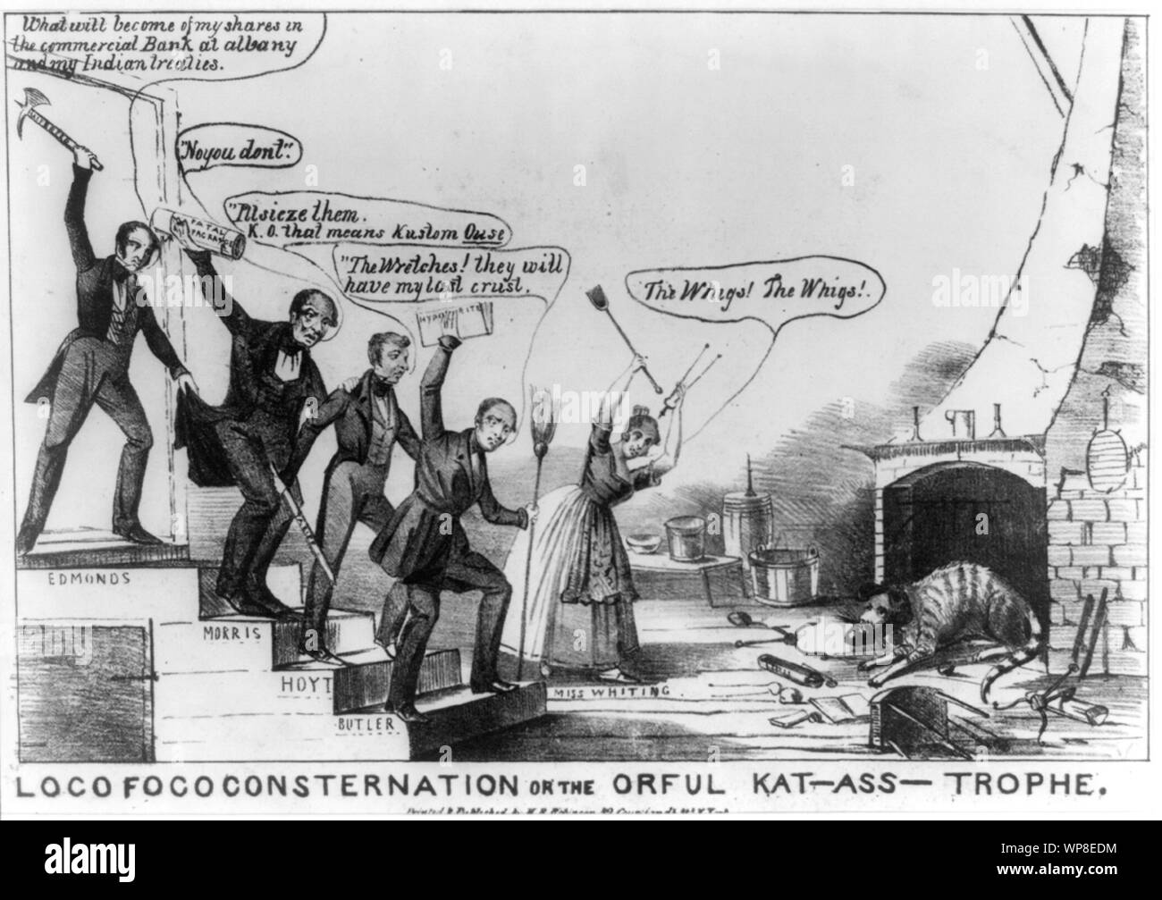 Loco Foco consternation or the orful kat-ass-trophe Stock Photo - Alamy