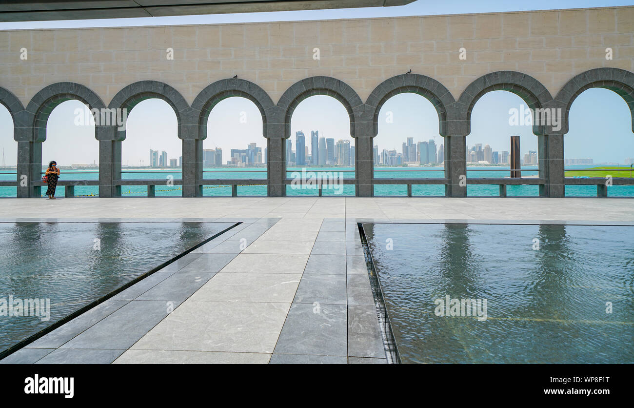 DOHA QATAR - JULY 11 2019; Museum of Islamic Art design and ...
