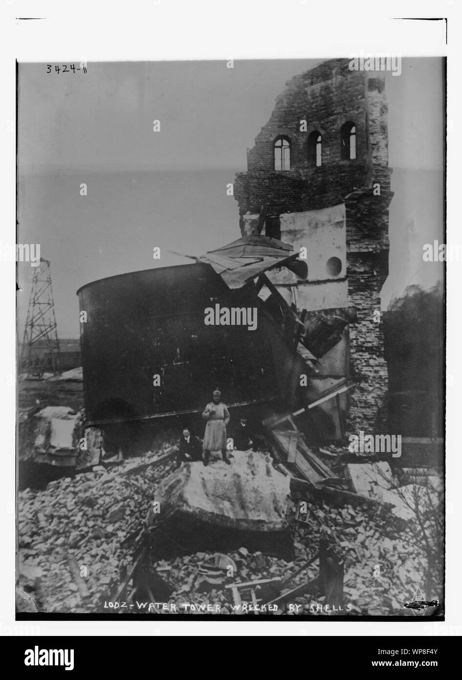 Lodz -- Water Tower wrecked by shells Stock Photo - Alamy
